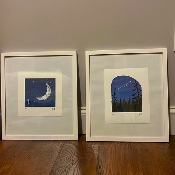 Allison and Jonathan Metzger | Art | Glowing Art Pc Moon Midnight Crescent Guiding Stars ...